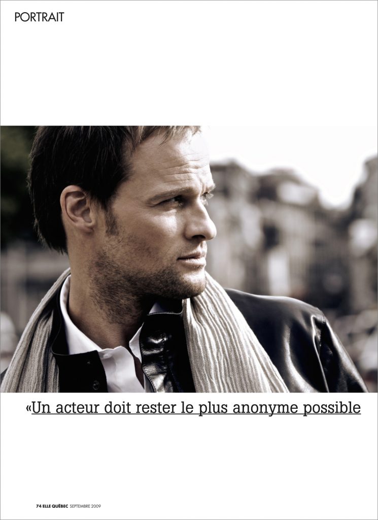 David Boutin - ELLE magazine · MICHEL CLOUTIER photographe